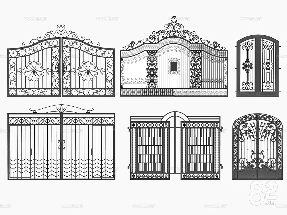 Wrought Iron Gate Outdoor Gate | 3Ds Max(.max) - 82Models