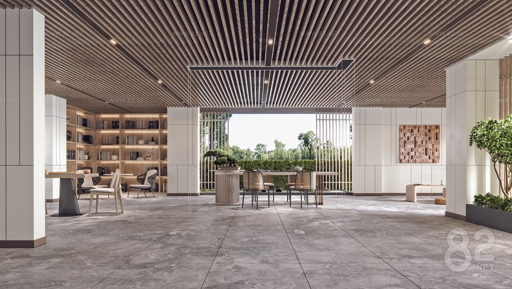 Modern overhead layer rest space | 3Ds Max(.max) - 82Models