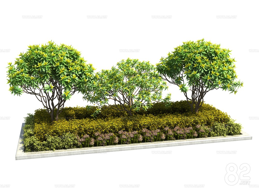 Landscape Tree Pool Plants | 3Ds Max(.max) - 82Models