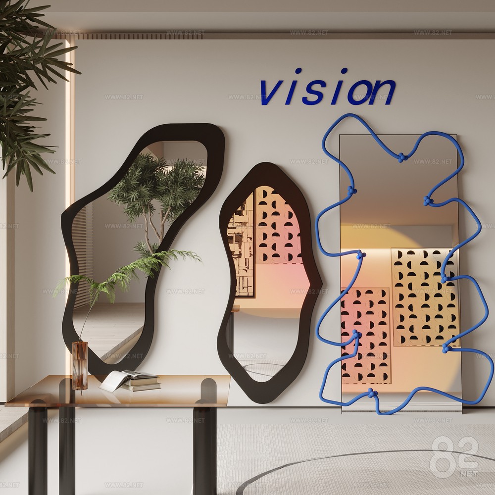 Irregular mirror Full-length mirror Art mirror | 3Ds Max(.max) - 82Models