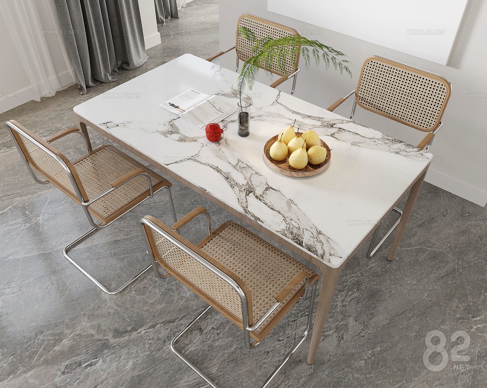Free dining table and chair | 3Ds Max(.max) - 82Models
