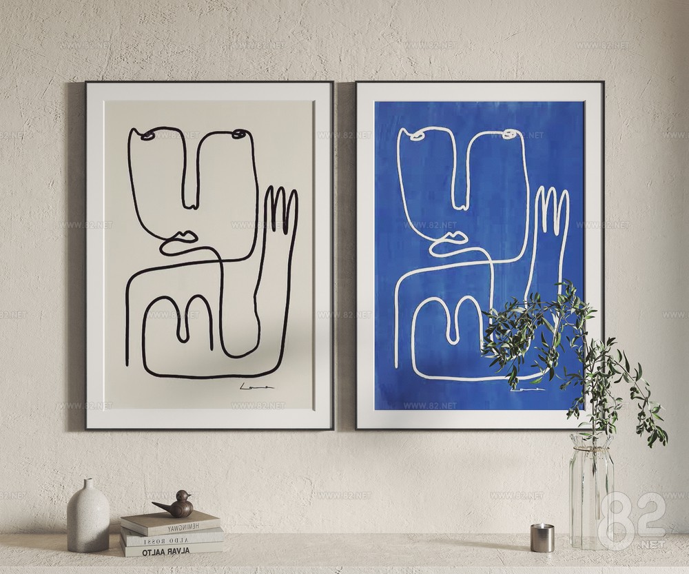 Linear decorative painting | 3Ds Max(.max) - 82Models