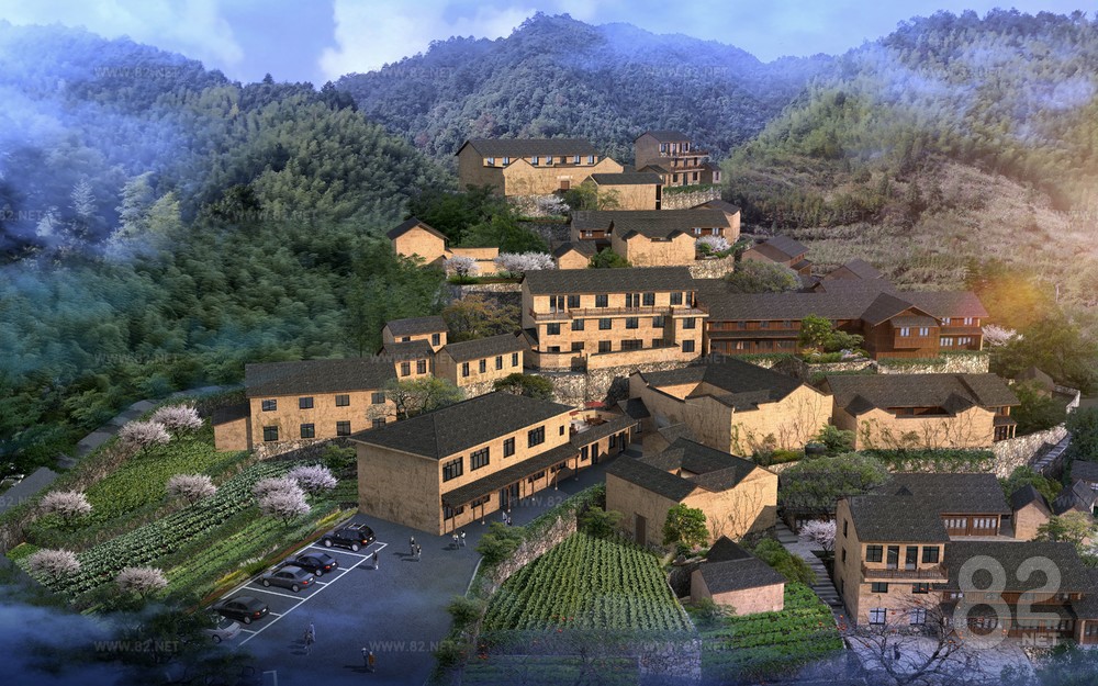 new chinese residential building bird's eye view psd | 3Ds Max(.max ...