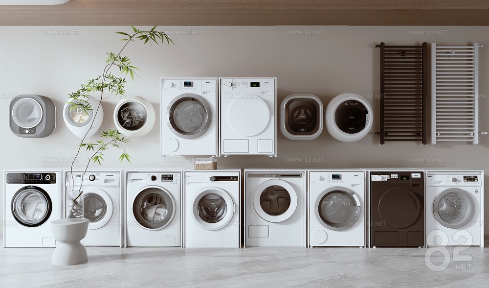 Wall-mounted washing machine Washing machine | SketchUp(.skp) - 82Models