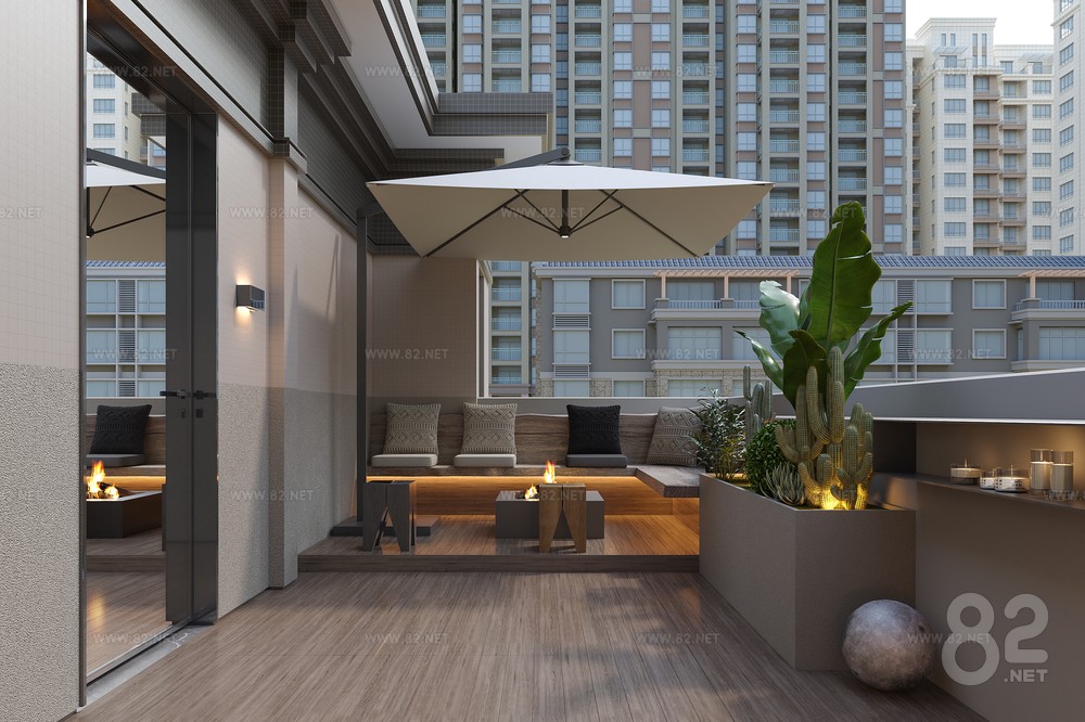 Balcony Terrace Free 3D Model | 3Ds Max(.max) - 82Models