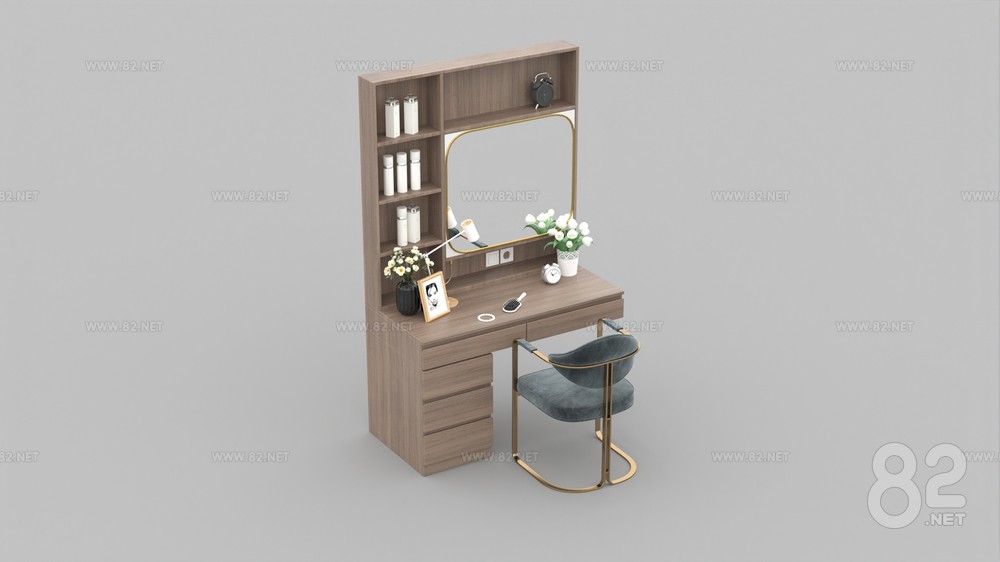 Affordable Luxury Style Solid Wood Dressing Table | 3Ds Max(.max) - 82Models
