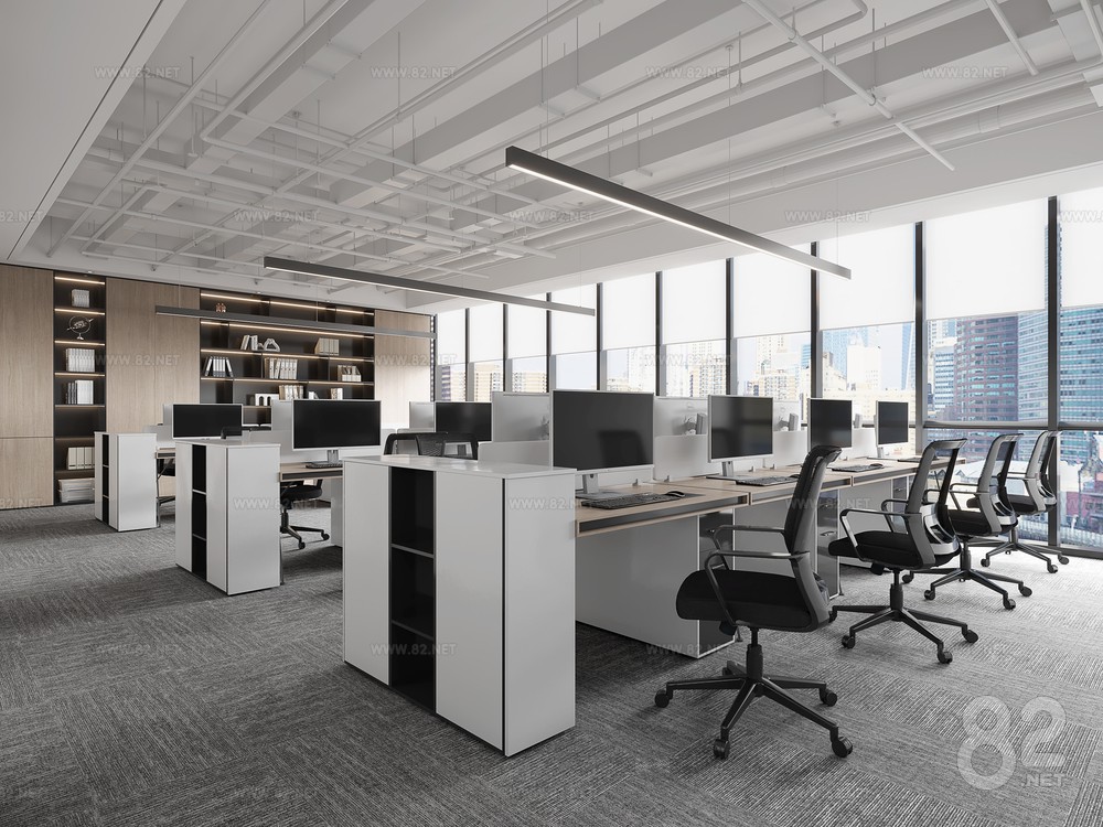 Office Area | 3Ds Max(.max) - 82Models