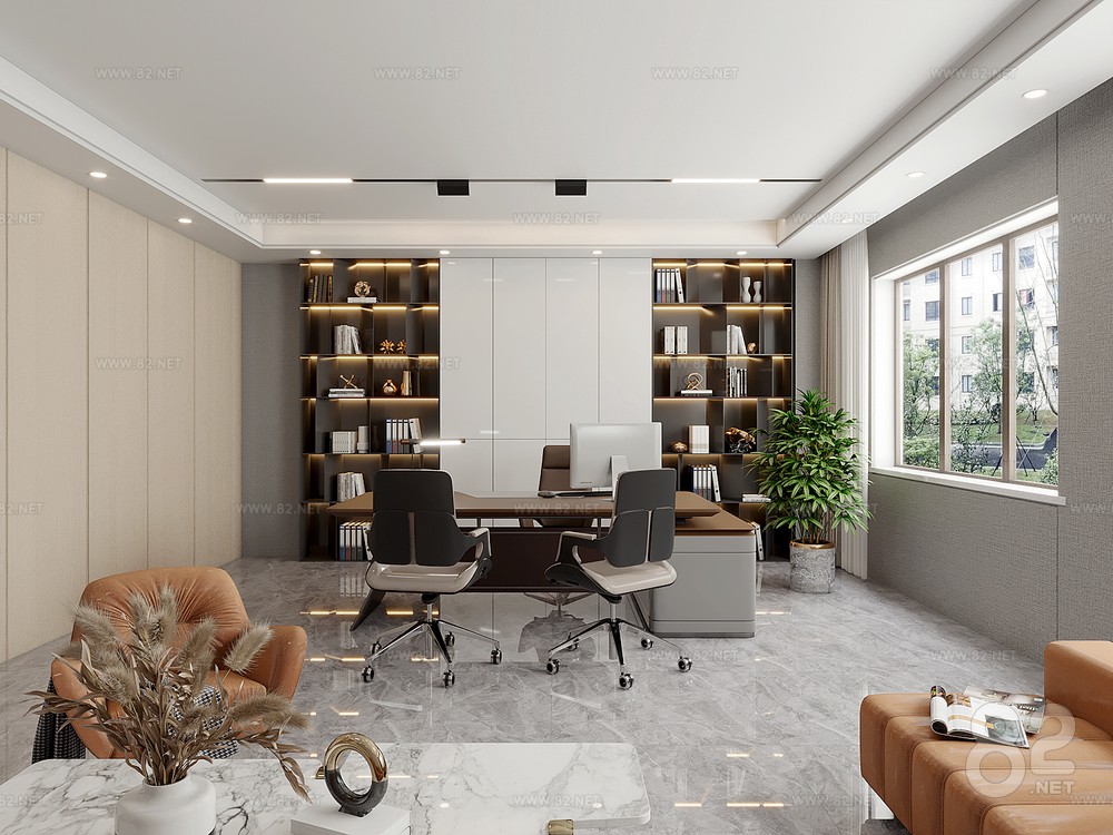 General Manager's Office Free 3D Model | 3Ds Max(.max) - 82Models