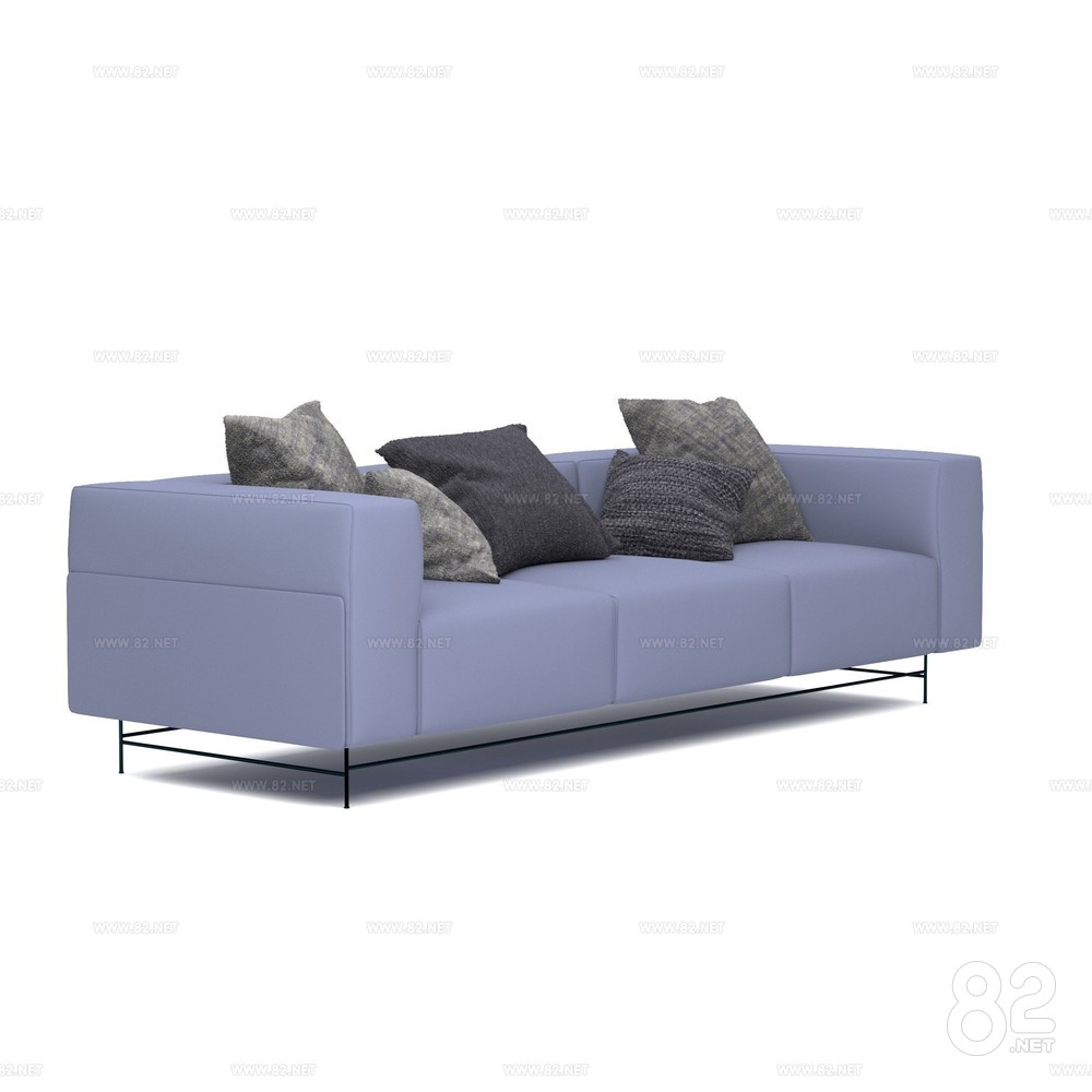 Modern Minimalist Stainless Steel Fabric Multiplayer Sofa Couch Free ...
