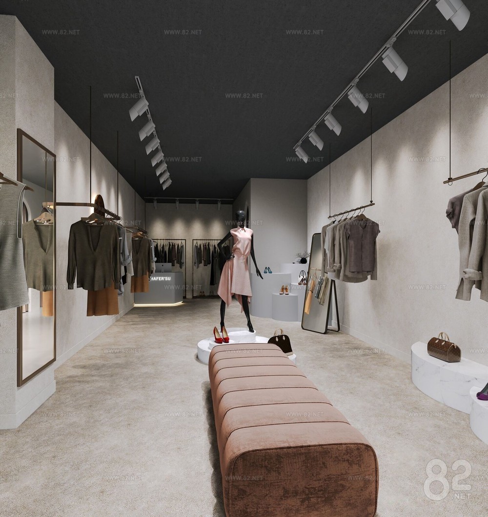 Women's Clothing Shop Free 3D Model | 3Ds Max(.max) - 82Models