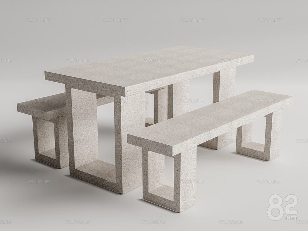 stone table and chair | SketchUp(.skp) - 82Models