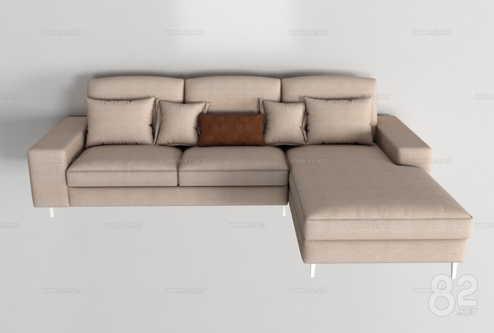 Modern fabric corner multiplayer sofa free | 3Ds Max(.max) - 82Models