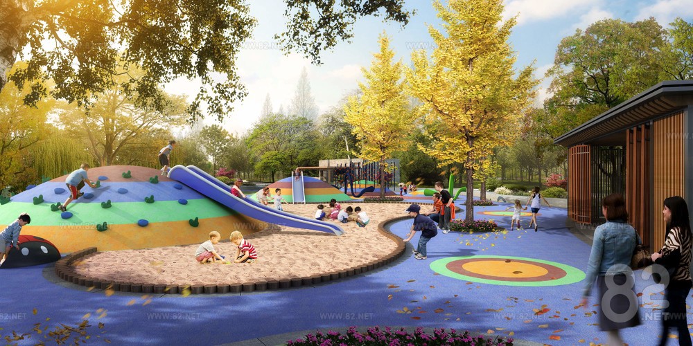 Parent-child park landscape psd | 3Ds Max(.max) - 82Models
