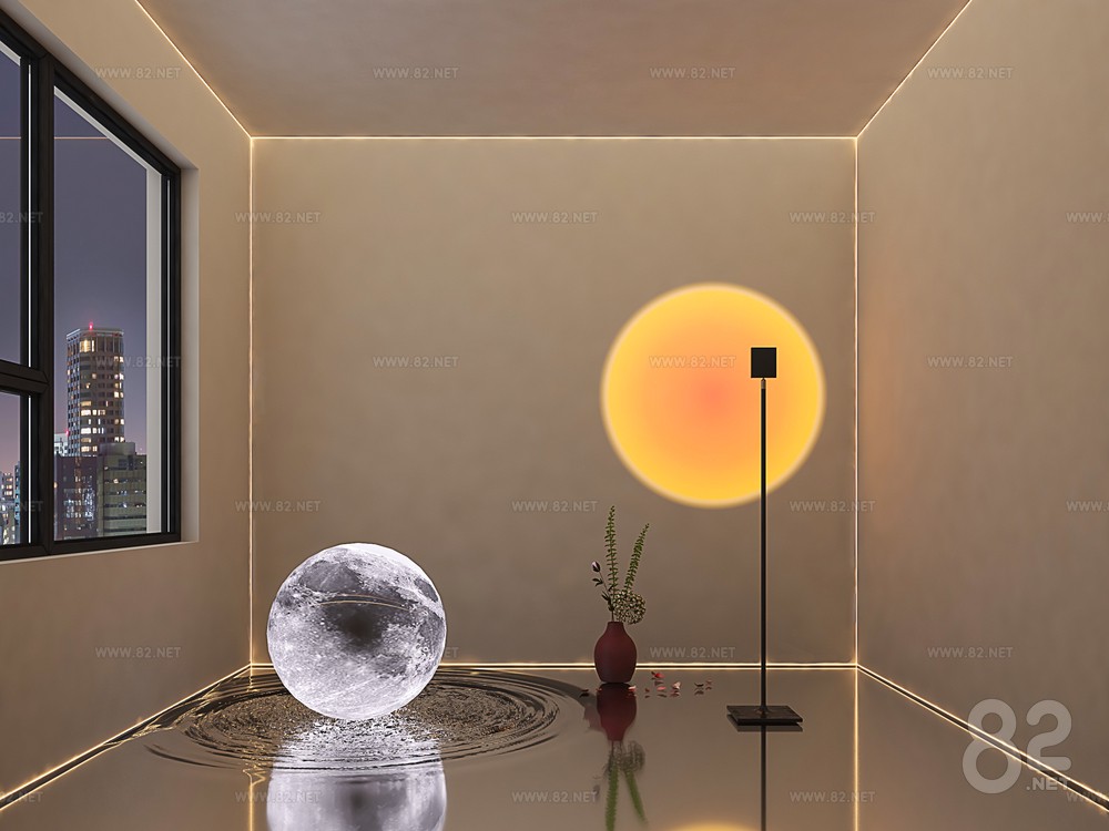 Sunset Lights Free 3D Model | 3Ds Max(.max) - 82Models