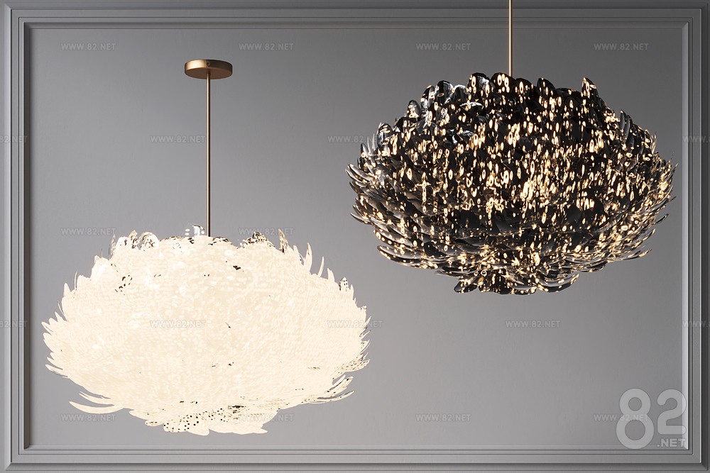 Feather crystal chandelier | 3Ds Max(.max) - 82Models