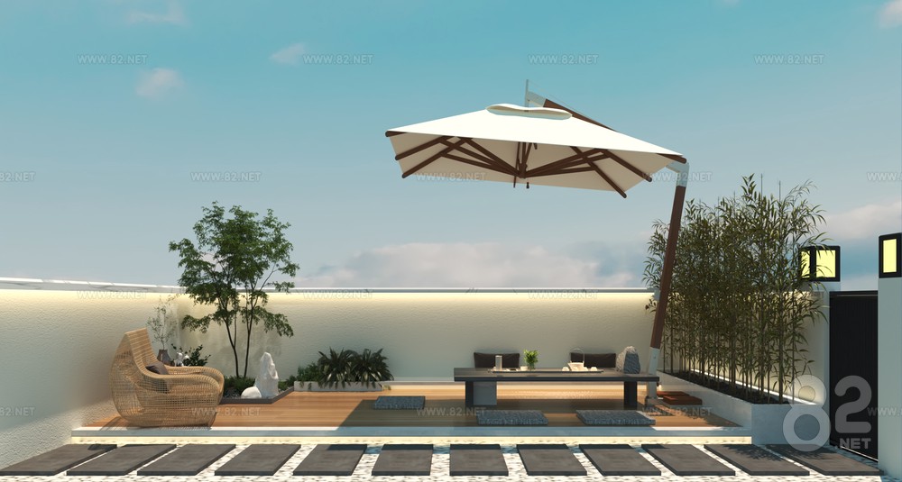 Balcony patio free 3D Model | 3Ds Max(.max) - 82Models