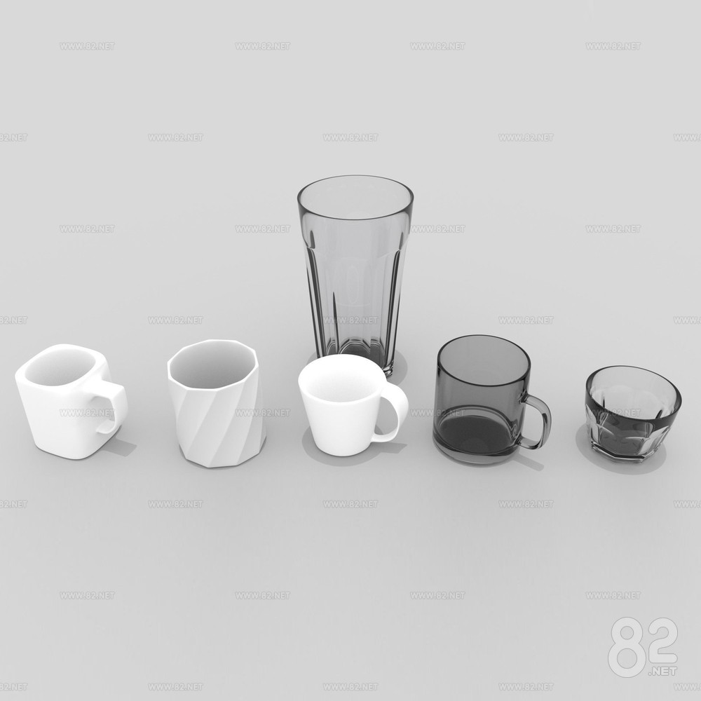 Simple ceramic glass cup 3D Model | 3Ds Max(.max) - 82Models