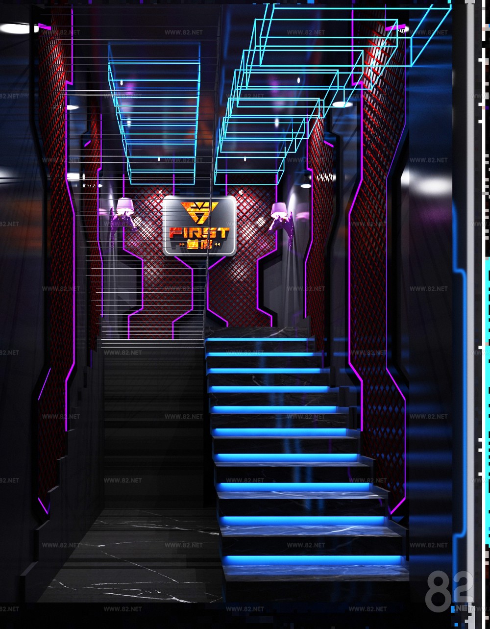 Neon KTV aisle free | 3Ds Max(.max) - 82Models