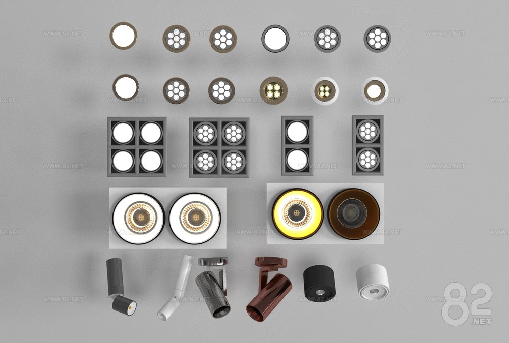 Spotlight downlight free | 3Ds Max(.max) - 82Models