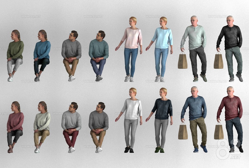 Characters Free | 3Ds Max(.max) - 82Models