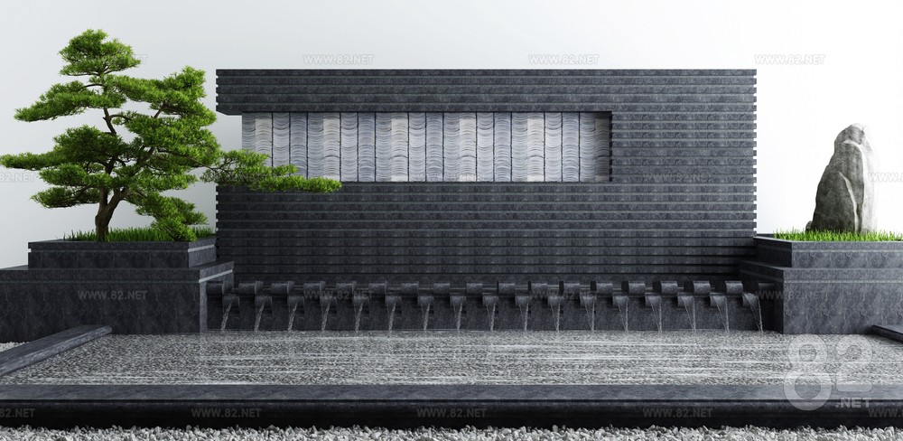 Courtyard water feature sketch | 3Ds Max(.max) - 82Models