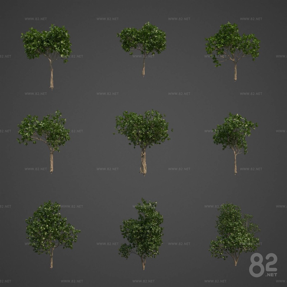 Green trees for free | 3Ds Max(.max) - 82Models