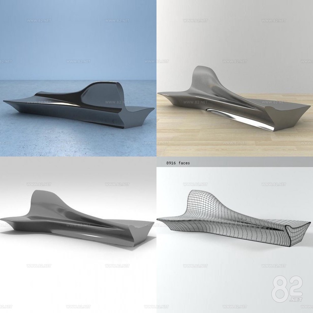 Minimalist Alien Art Public Chair 3D Model | 3Ds Max(.max) - 82Models