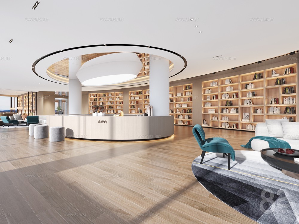 Library Lobby Book Bar | 3Ds Max(.max) - 82Models