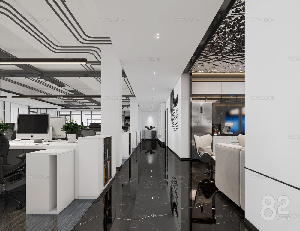 Modern office walkway | 3Ds Max(.max) - 82Models