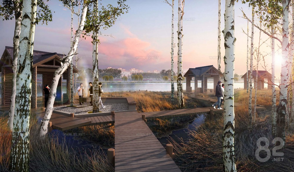 modern covered bridge wetland landscape psd | 3Ds Max(.max) - 82Models