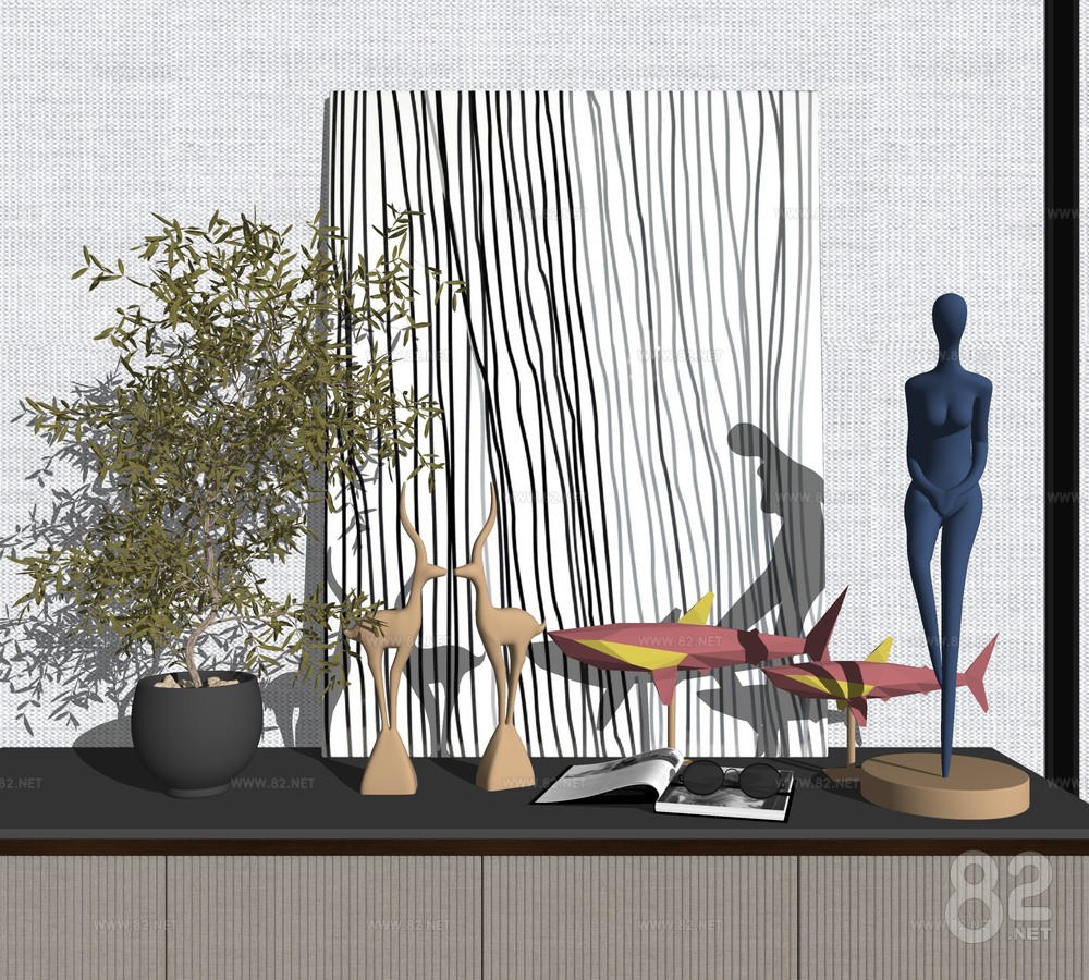 Sculpture Ornaments Sketchup Model | SketchUp(.skp) - 82Models