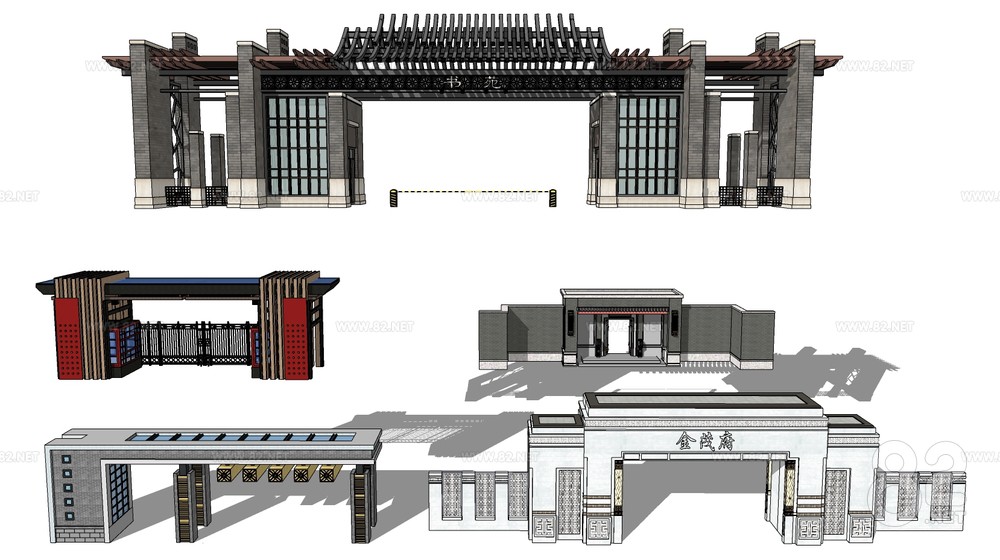 Gate entrance | SketchUp(.skp) - 82Models