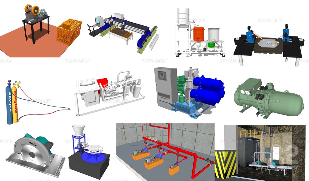 Industrial Equipment | SketchUp(.skp) - 82Models