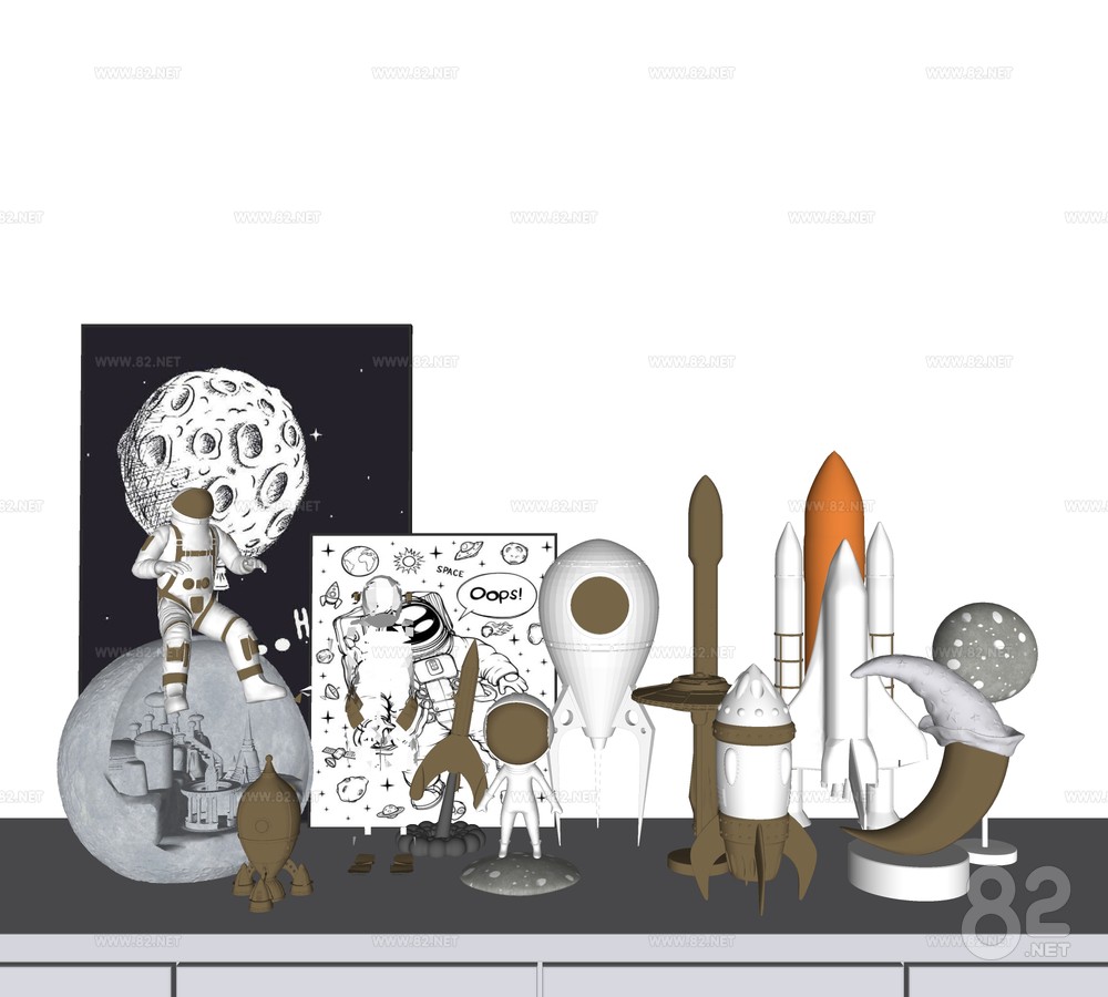 Rocket ornaments Sketchup Model | SketchUp(.skp) - 82Models