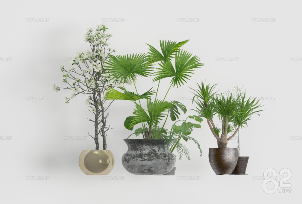 Free potted plants | 3Ds Max(.max) - 82Models