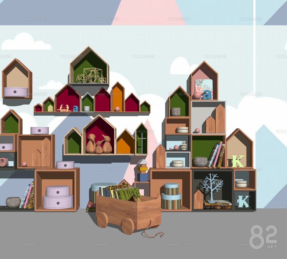 Children's wall cabinet | SketchUp(.skp) - 82Models