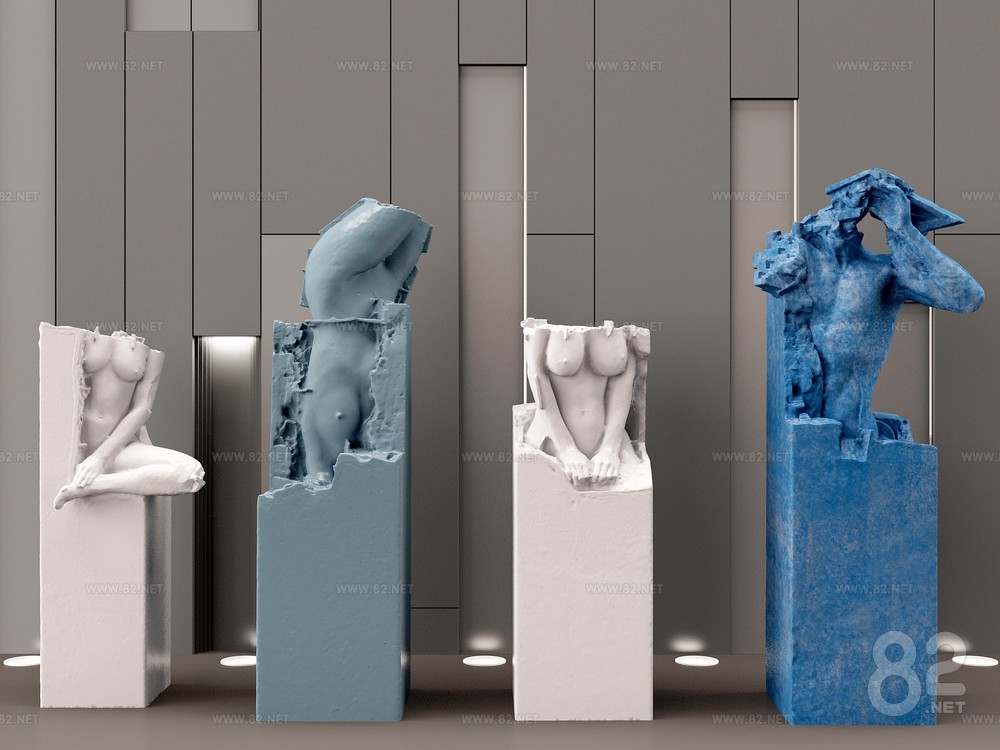 Gypsum Body Sculpture Ornaments | 3Ds Max(.max) - 82Models
