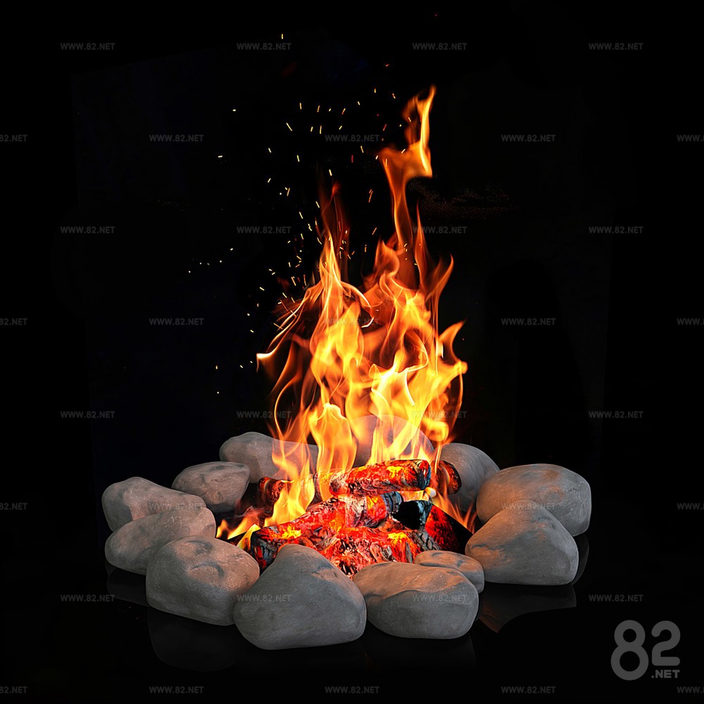 stone bonfire | 3Ds Max(.max) - 82Models