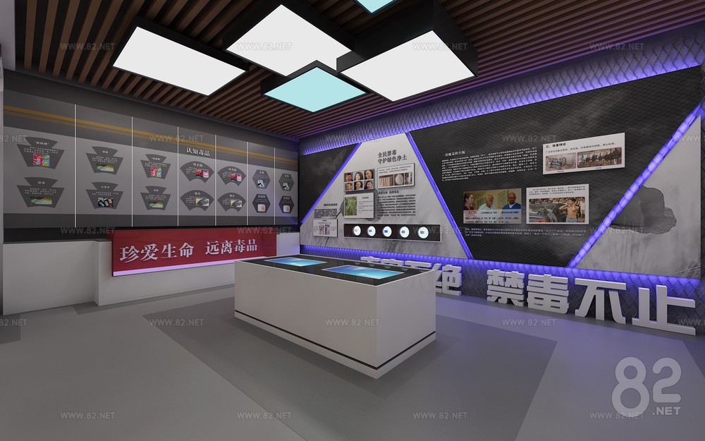 Interactive touch screen in education exhibition hall Sketchup Model ...