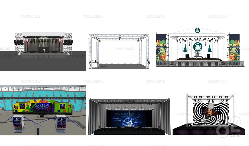 Performance stage | SketchUp(.skp) - 82Models