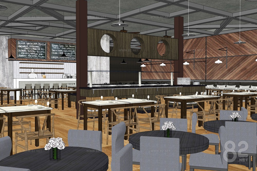 Milk Tea Shop Sketchup Model | SketchUp(.skp) - 82Models