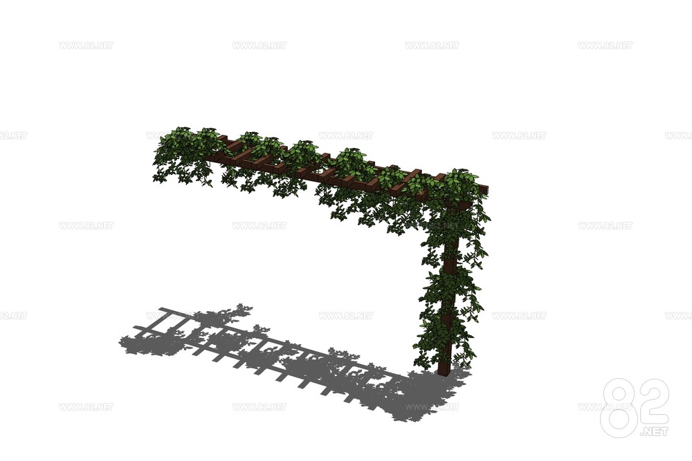 Modern Solid Wood Green Plant Vine Free | SketchUp(.skp) - 82Models