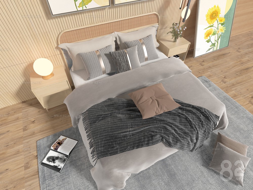 Double bed free | 3Ds Max(.max) - 82Models