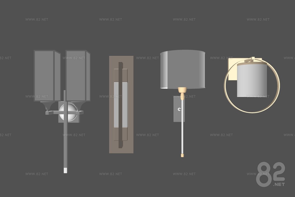 modern glass wall lamp free | SketchUp(.skp) - 82Models