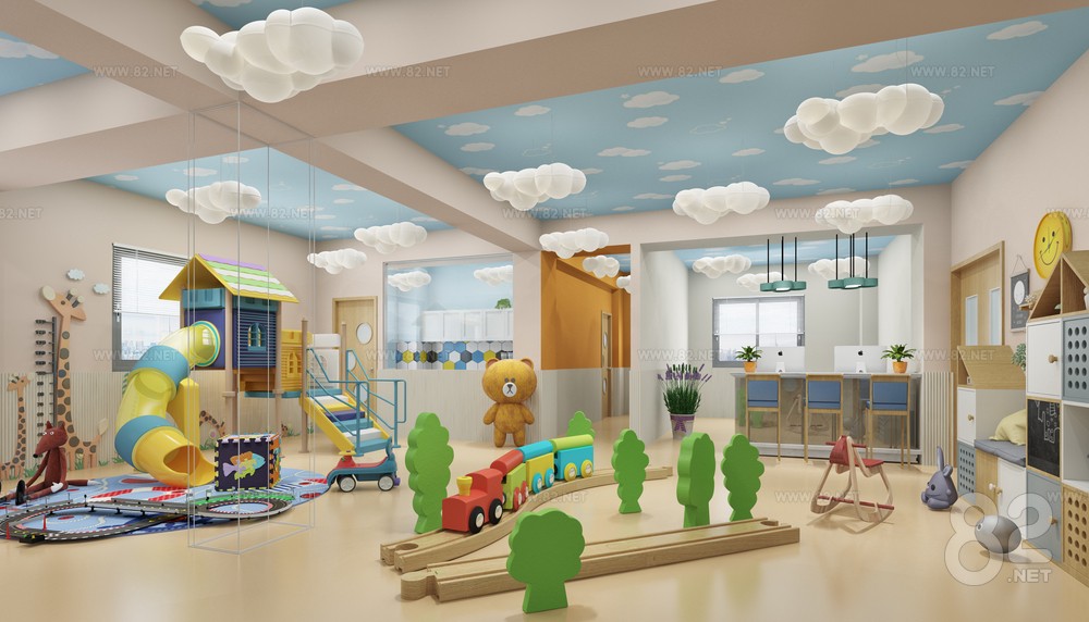 Nordic nursery activity area classroom | 3Ds Max(.max) - 82Models