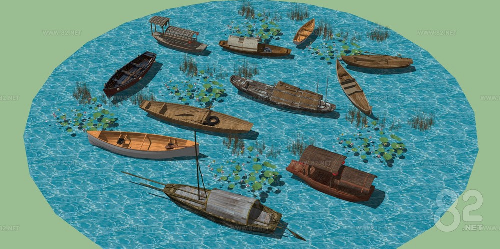 Wooden boat Sketchup Model | SketchUp(.skp) - 82Models
