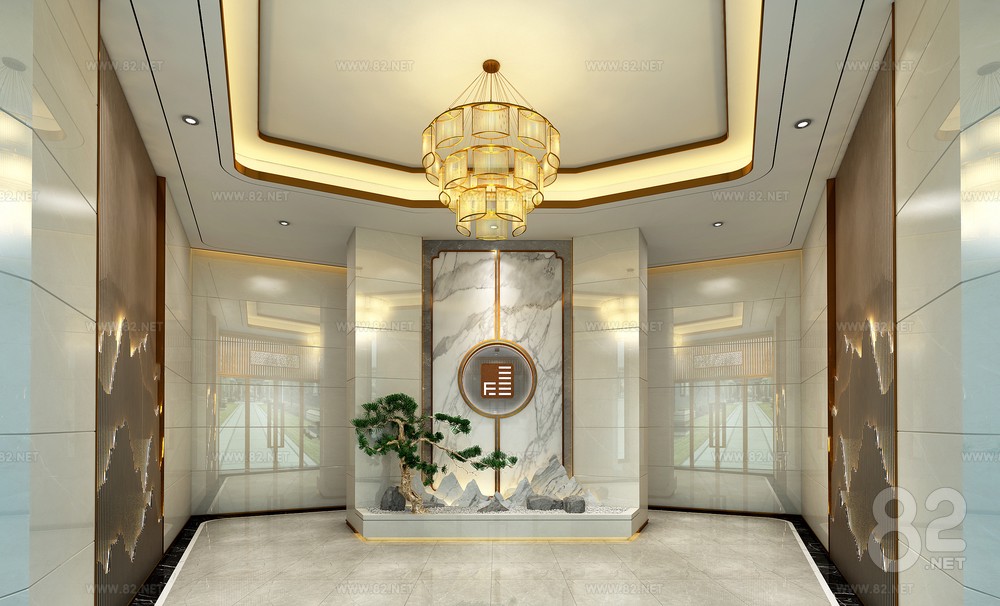 Modern elevator hall free | 3Ds Max(.max) - 82Models
