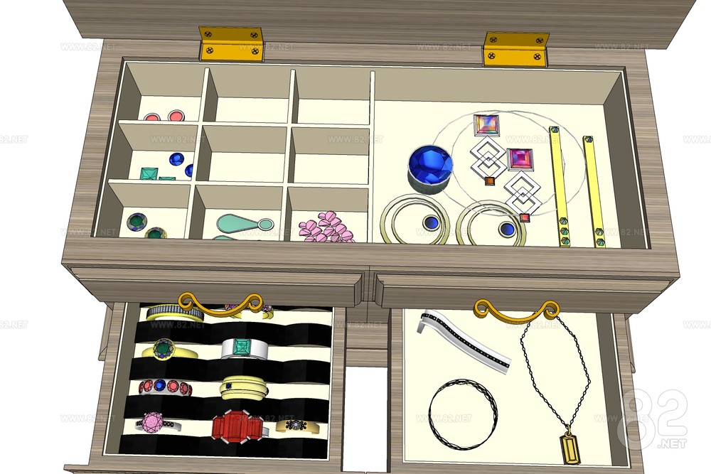 Jewelry Box Sketchup Model | SketchUp(.skp) - 82Models