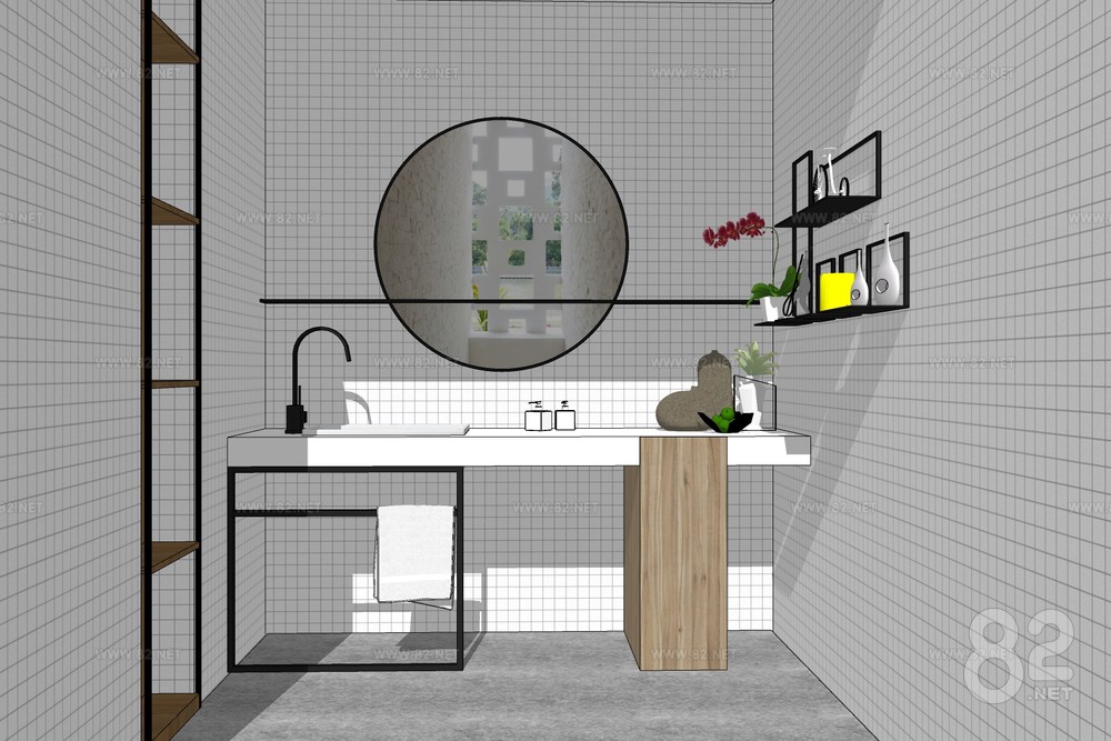 Nordic wash basin Sketchup Model | SketchUp(.skp) - 82Models