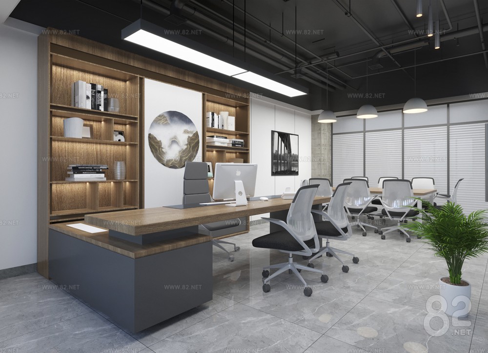 General Manager's Office Free | 3Ds Max(.max) - 82Models